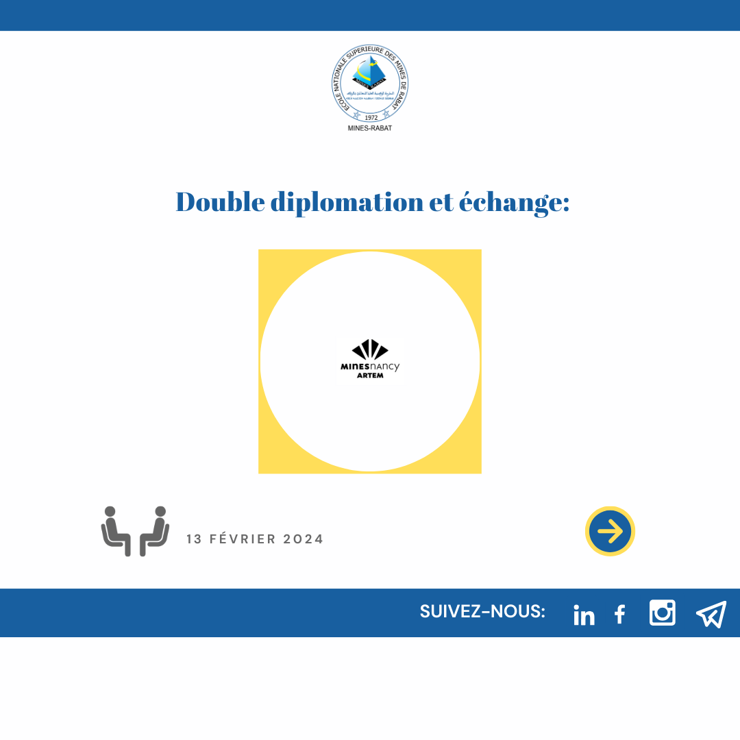 Double diplomation & échange: Ecole Mines Nancy | Ecole Nationale ...